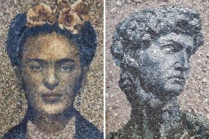 Artist Justin Bateman Creates Amazing Mosaics Made Entirely Of Pebbles ...