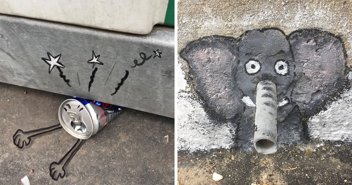 French Artist Creates Fun Art With Everyday Things In The Street