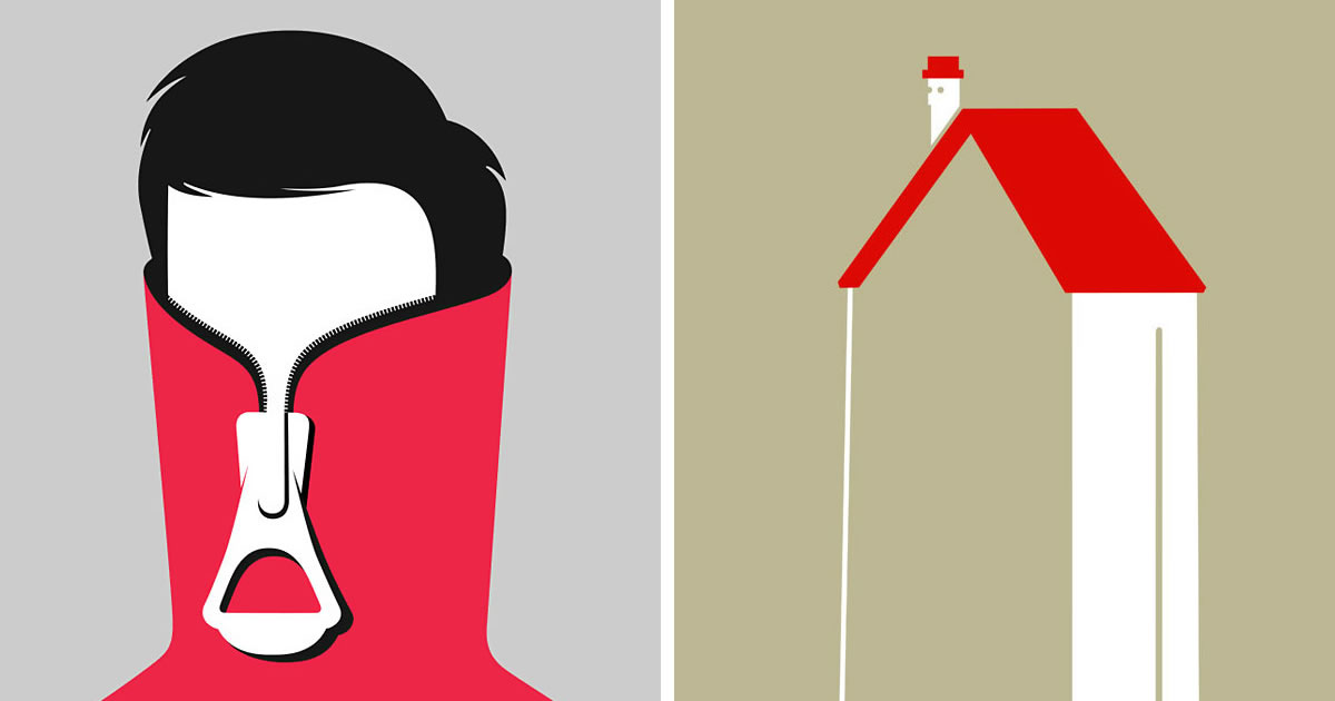 Graphic Designer Noma Bar Creates Amazing Negative Space Illustrations