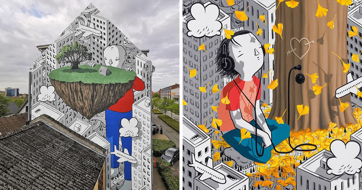 Artist Francesco Camillo Creates Incredible Cartoon Murals In Large-Scale