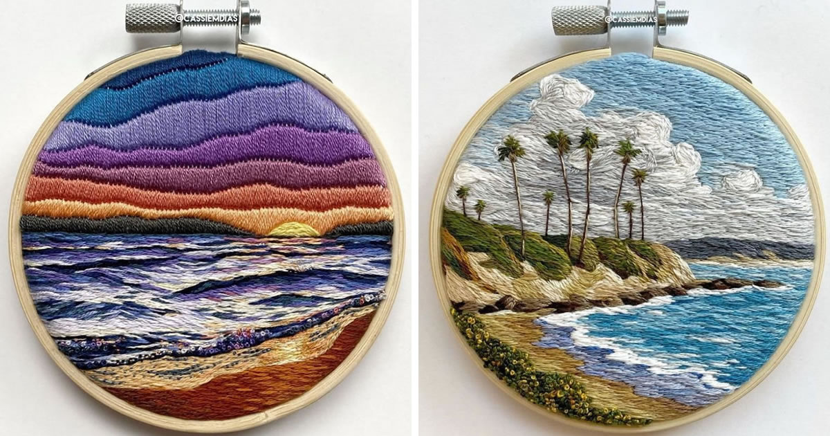 Artist Cassandra Dias Creates Beautiful Embroidery Art Inspired By Nature