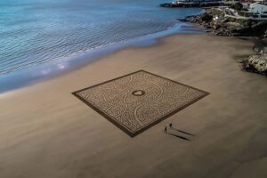 Artist Jben Creates Massive Sand Drawings That Are Between 30 And 100 ...