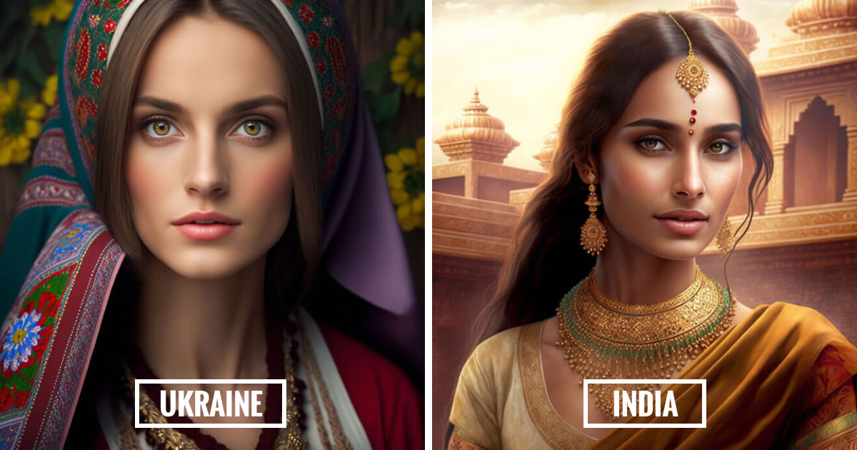 Artist Creates AI Art Of Women Portraits From Different Countries (20 Pics)