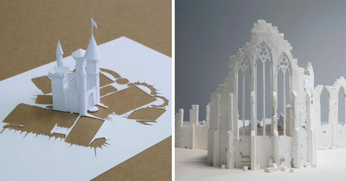 Artist Peter Callesen Creates Architectural Sculptures From S Single ...
